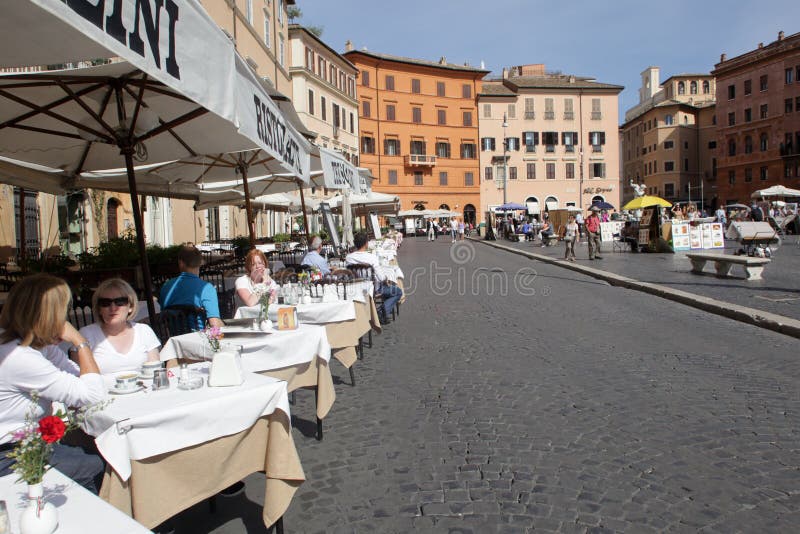 Italian restaurant editorial stock image. Image of rome - 26729984