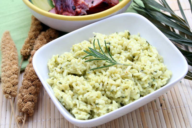 Italian Risotto stock image. Image of meat, gourmet, green - 1325305