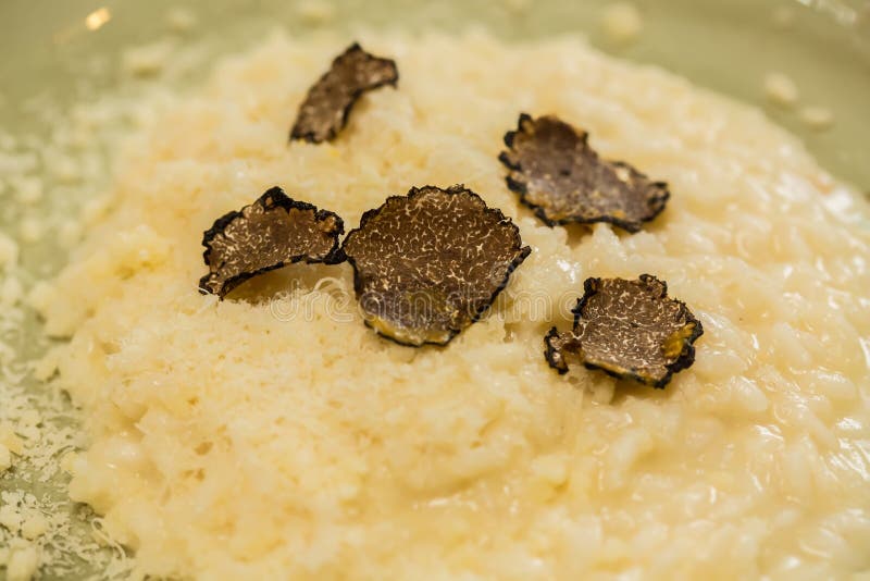 Italian Risotto with Black Truffle Stock Photo - Image of prepared ...