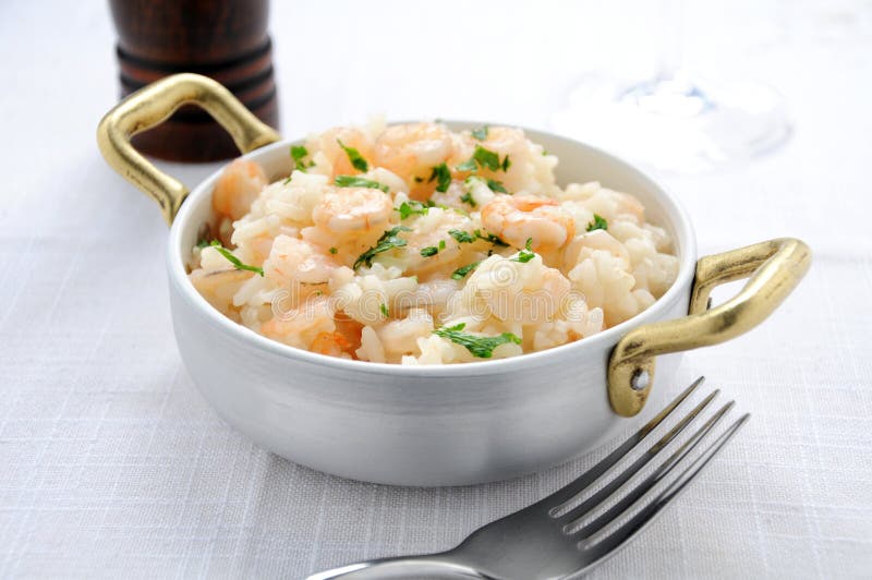Italian Risotto with fish stock photo. Image of eating - 50962340