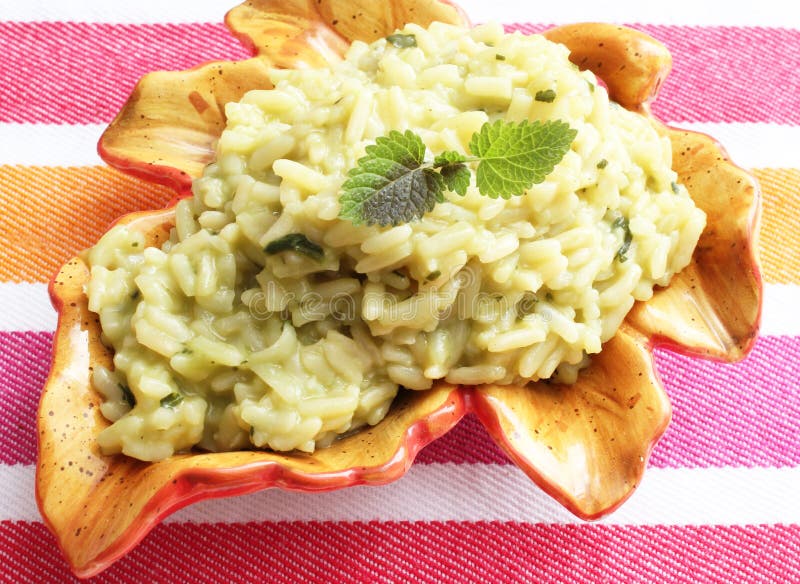 Italian Risotto with Spinach Stock Photo - Image of gourmet, dinner ...