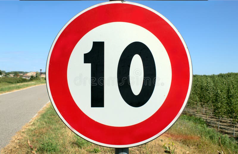 An Italian Road Sign (Maximum Speed Limit) Stock Image - Image of ...