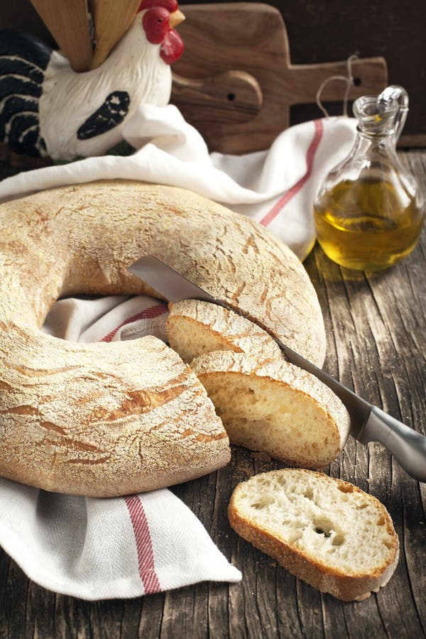 Italian round bread stock photo. Image of grain, crust - 37832986