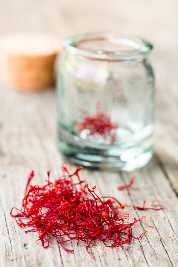 Italian Saffron threads stock image. Image of studio - 233510213