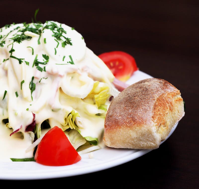 Italian salad stock image. Image of roll, food, italian - 9916657