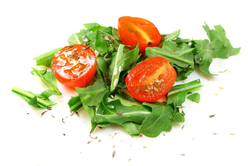 Italian Salad Of Tomato And Rucola Stock Image - Image of fresh, food ...