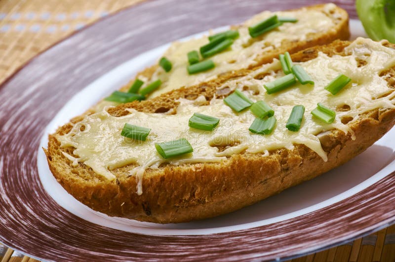 Italian Scallion Cheese Bread Stock Image - Image of tasty, dish: 113566609