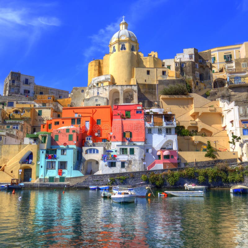 Italian Sea Coast, Procida, Naples Stock Photo - Image of napoli ...