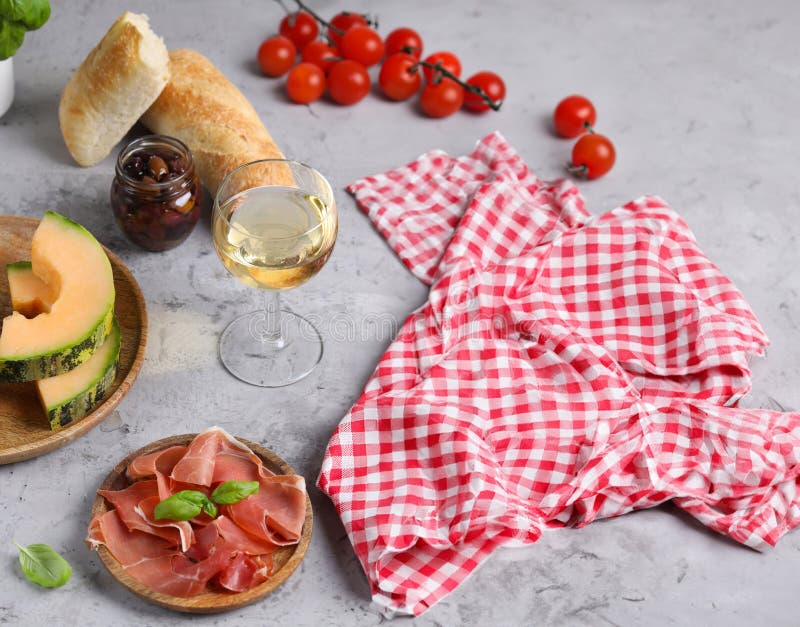 Italian Snack Prosciutto Ham Stock Photo - Image of snack, delicious ...