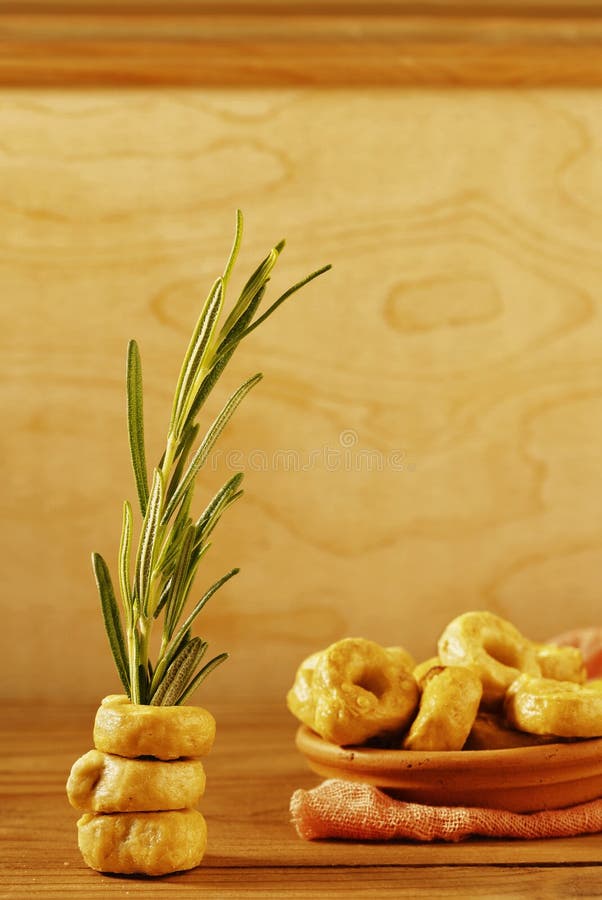 Italian Snack Taralli with Rosemary Stock Photo - Image of nutrition ...
