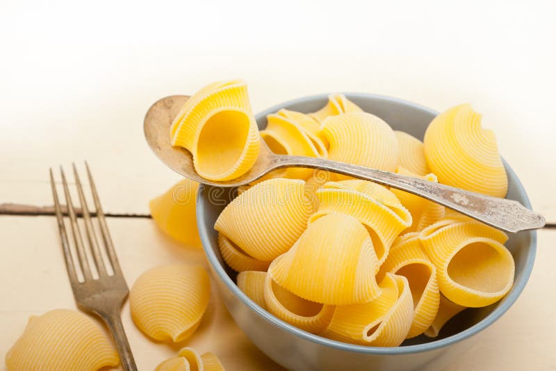 Italian Snail Lumaconi Pasta Stock Photo - Image of recipe, maccheroni ...