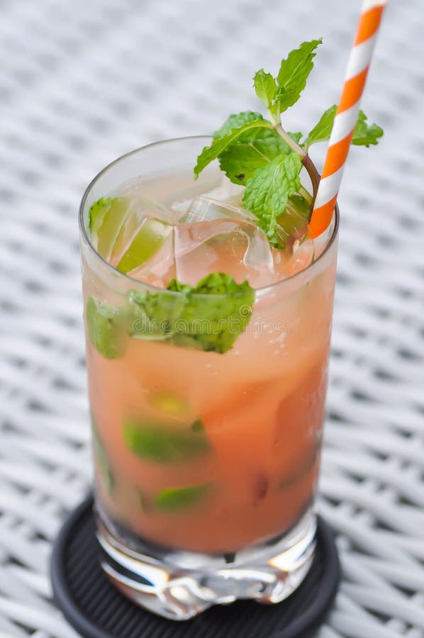 Italian Soda or Orange Soda or Mocktail or Lychee Soda Stock Image ...