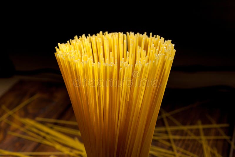 Italian spaghetti on black stock image. Image of healthy - 53379993