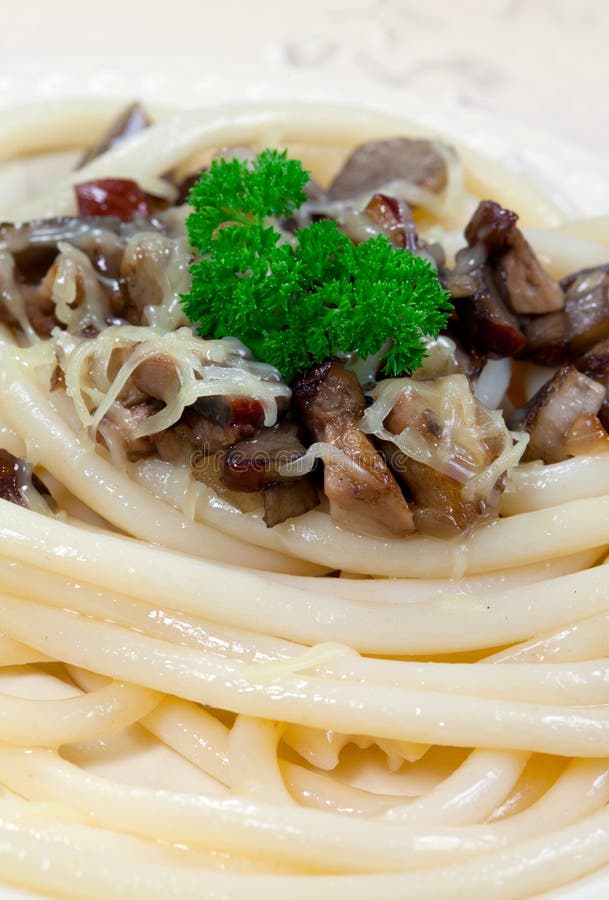 Italian Spaghetti with Cep stock photo. Image of spaghetti - 32757866