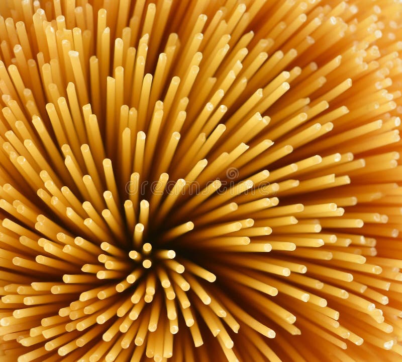 Italian Spaghetti Pasta. Flower of Spaghetti Gathered in a Bunch Stock ...