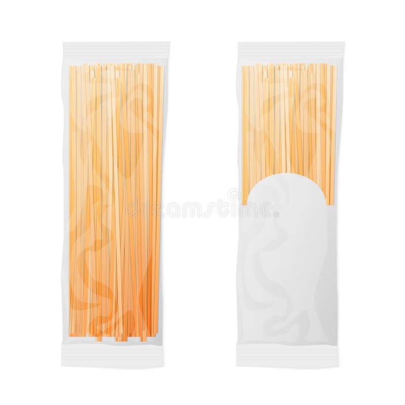 Italian Spaghetti Transparent Bag Package Stock Vector - Illustration ...