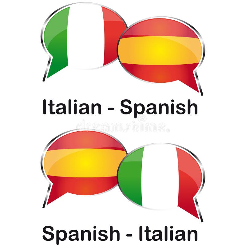 Italian Spanish translator stock vector. Illustration of language ...