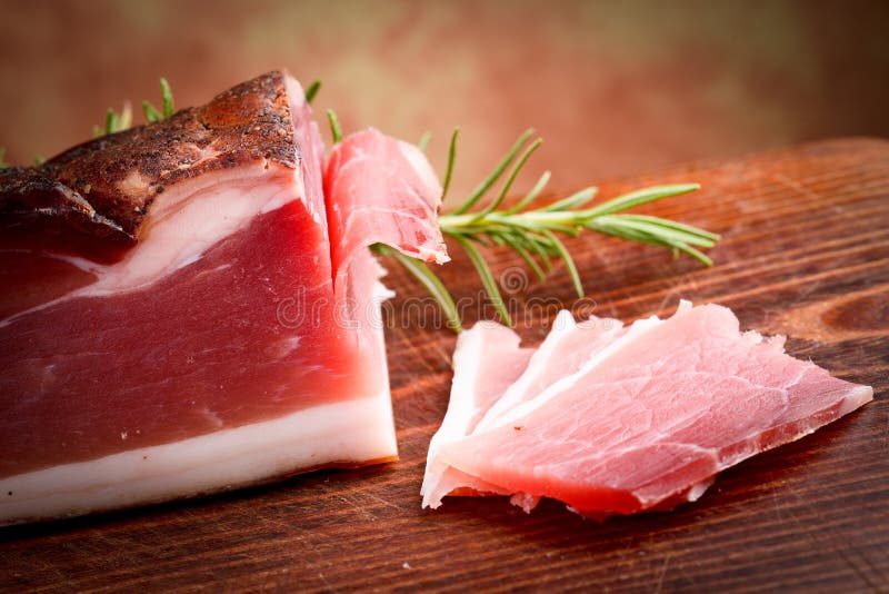 Italian Speck Smoked Prosciutto Stock Image - Image of typical, adige ...