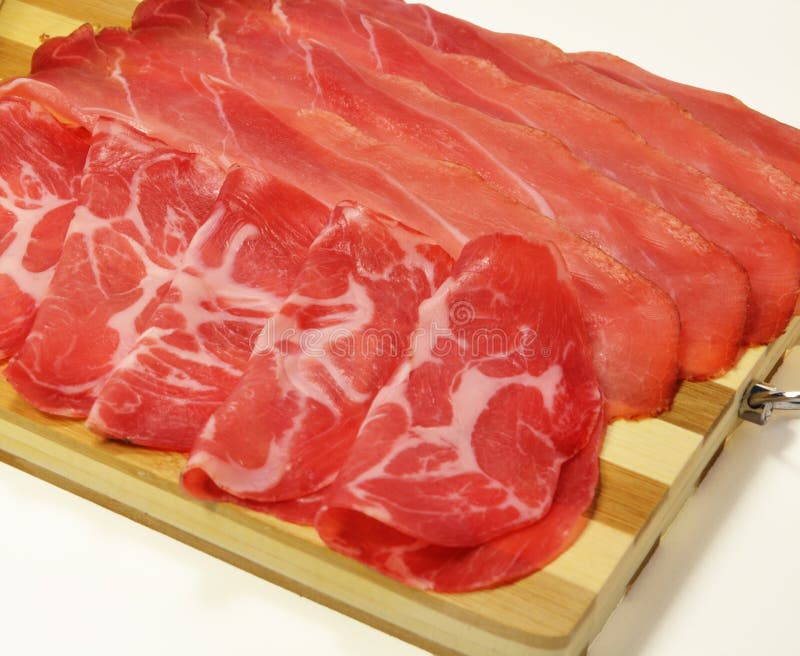 Speck is a Typical Cold Cuts of North Italy for Sale at Delicatessen ...