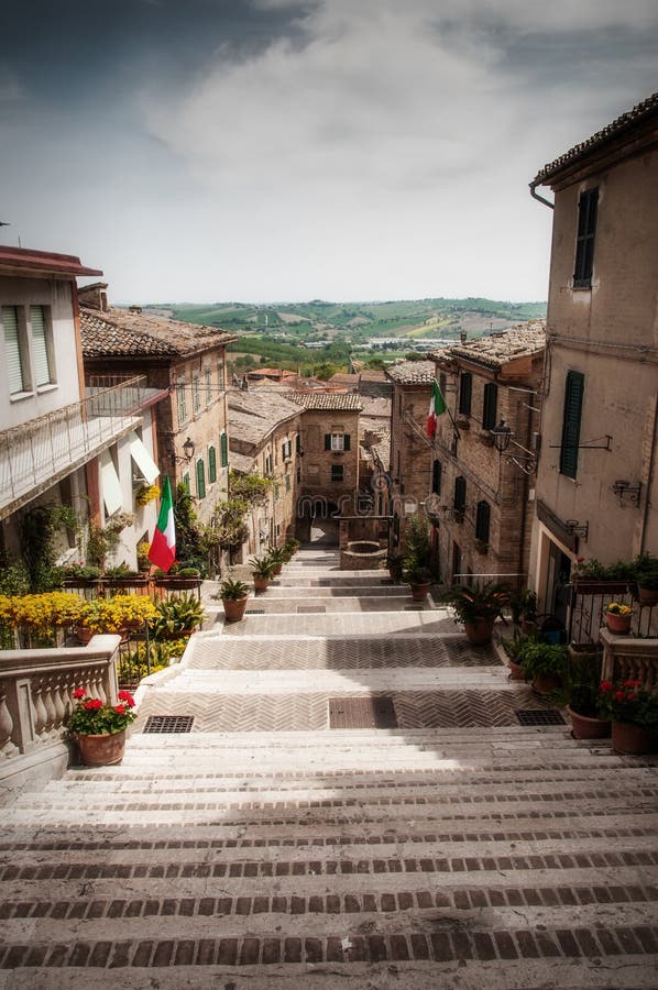 Italian steps stock image. Image of italy, freedom, corinaldo - 40949877