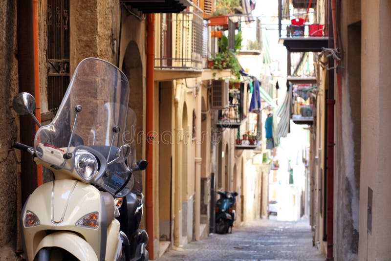 Italian street stock photo. Image of road, mediterranean - 21249548