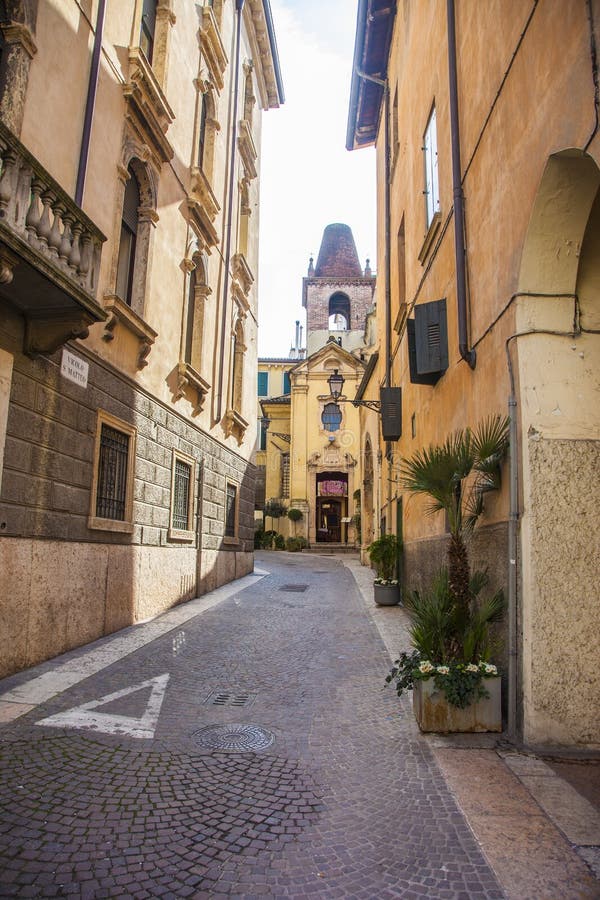 Italian street stock image. Image of arch, cityscape - 51215363