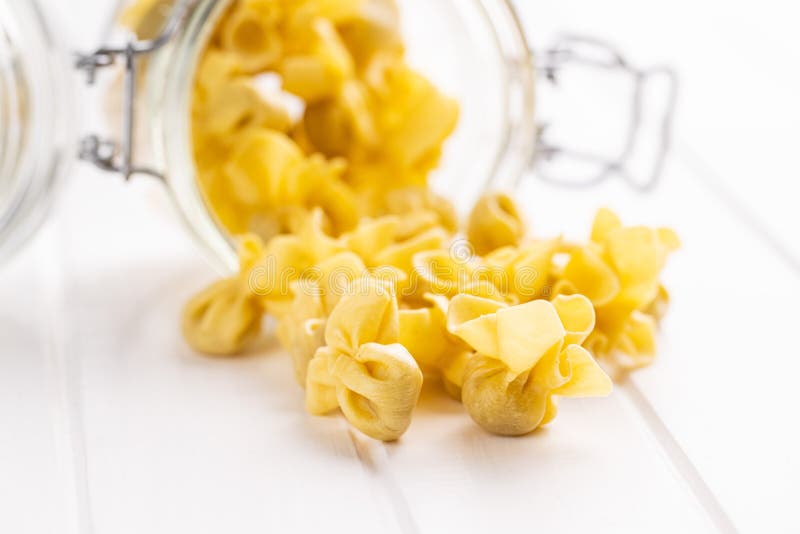 Italian Stuffed Pasta. Sacchettini Pasta Stock Image - Image of ...