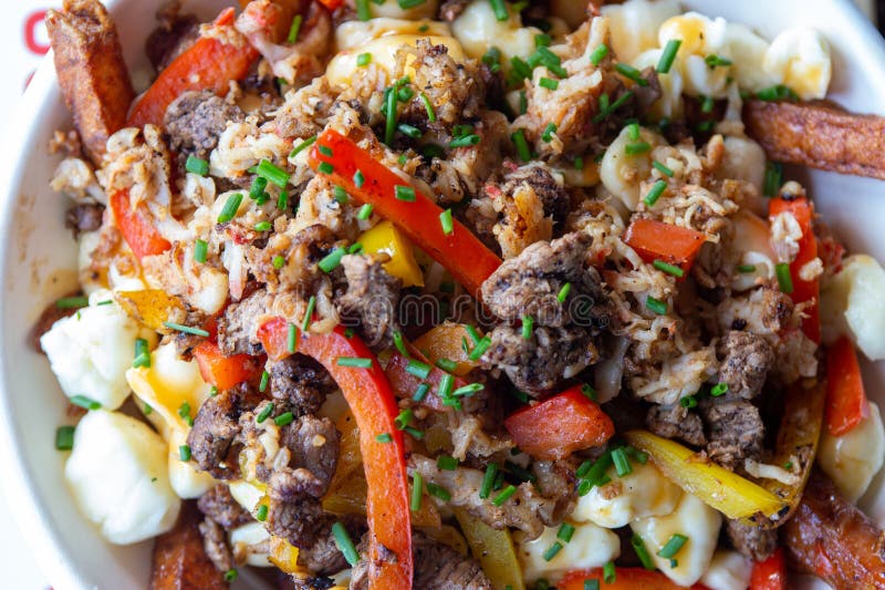 Italian style poutine stock photo. Image of close, bell - 275075702