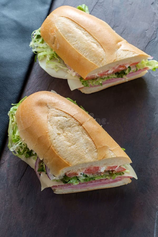 Italian Sub Sandwich stock image. Image of cheese, lettuce - 165574277