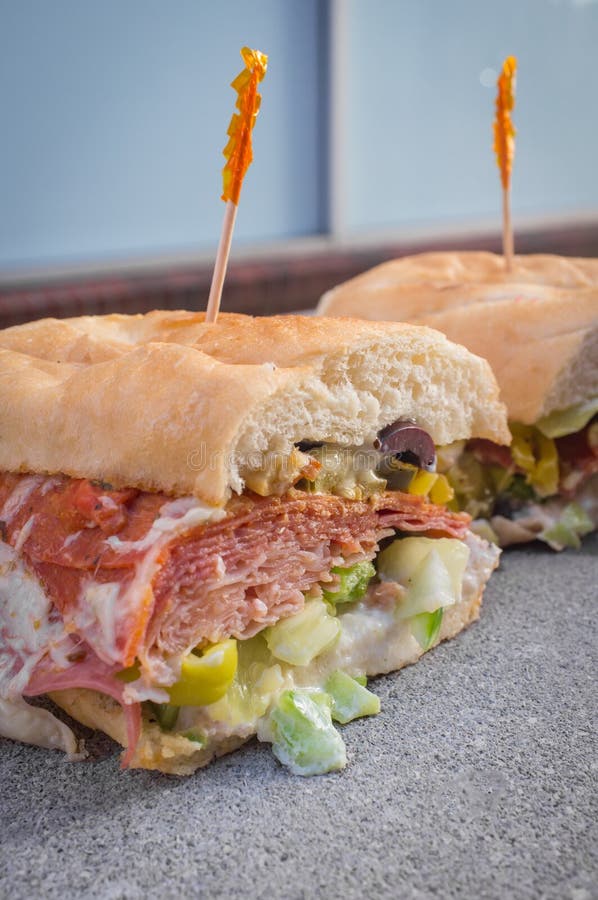 Italian Sub Sandwich stock image. Image of italian, jalapeno - 81419487