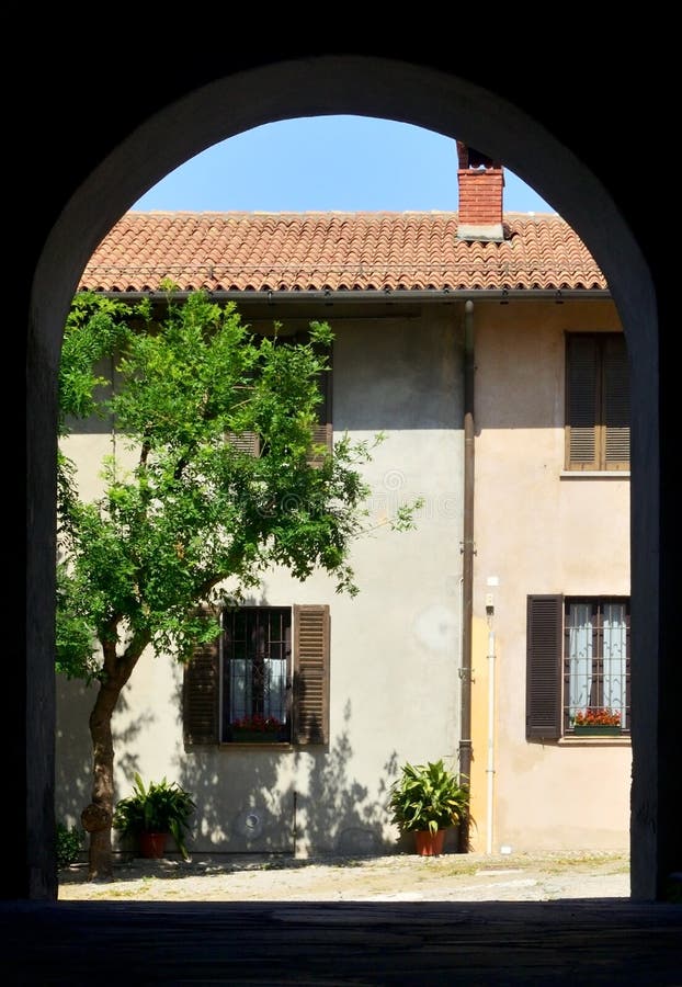 Somma Lombardo, Varese, Italy: Castle Stock Photo - Image of building ...