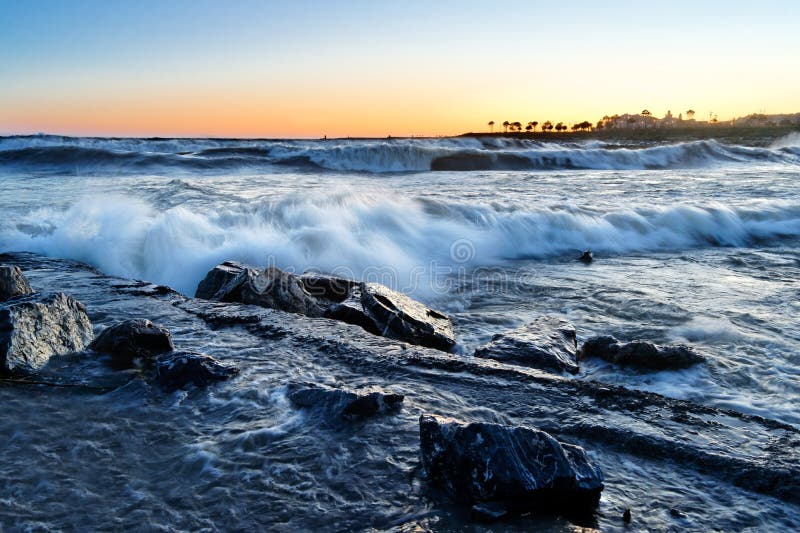 Italian sunset stock image. Image of harvesting, water - 4156765