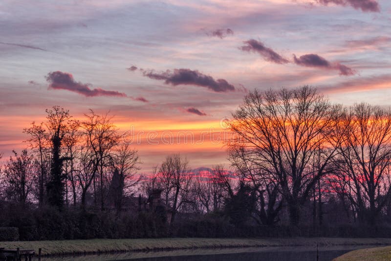 Italian Sunset stock photo. Image of meadow, beautiful - 35304980