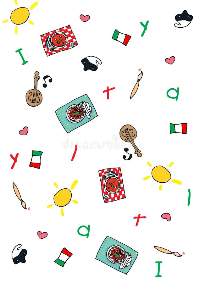 Italian menu stock illustration. Illustration of meat - 9138847