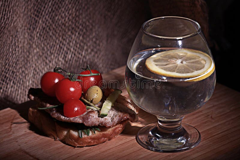 Italian Toast with Meat and Tomatoes Stock Image - Image of beef, lunch ...