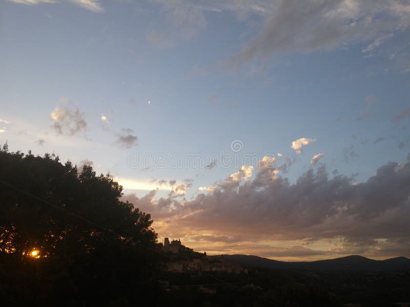 Italian Town View at Sunset Time Stock Image - Image of town, beautiful ...