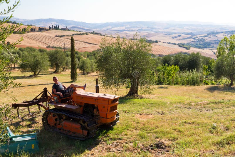 Italian tractor stock photo. Image of farm, landscape - 27343894