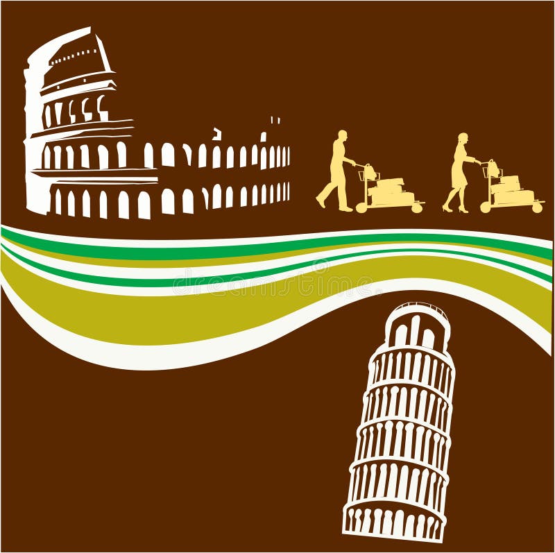 Italian Travel Flyer stock vector. Illustration of border - 8406101