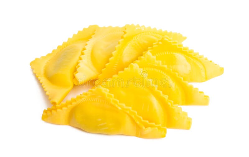 Italian Triangular Ravioli Isolated Stock Photo - Image of lunch ...