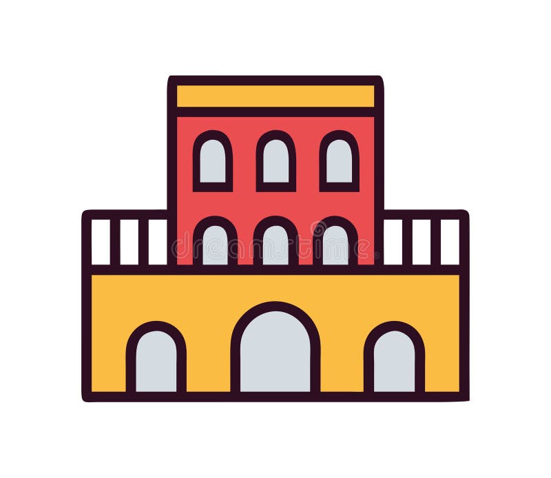 Italian Urban Building with Classical Facade Stock Vector ...