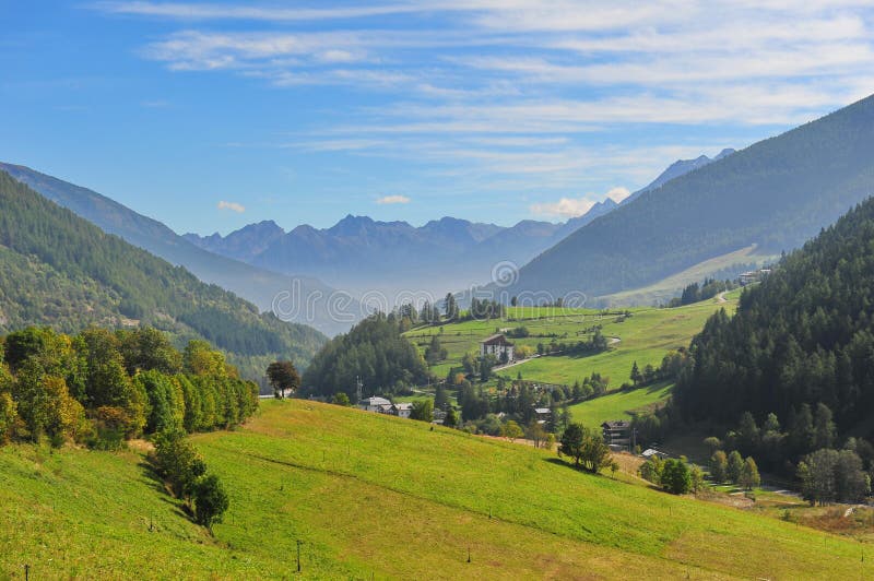 Italian Valleys and Mountains Landscape Stock Photo - Image of ridge ...