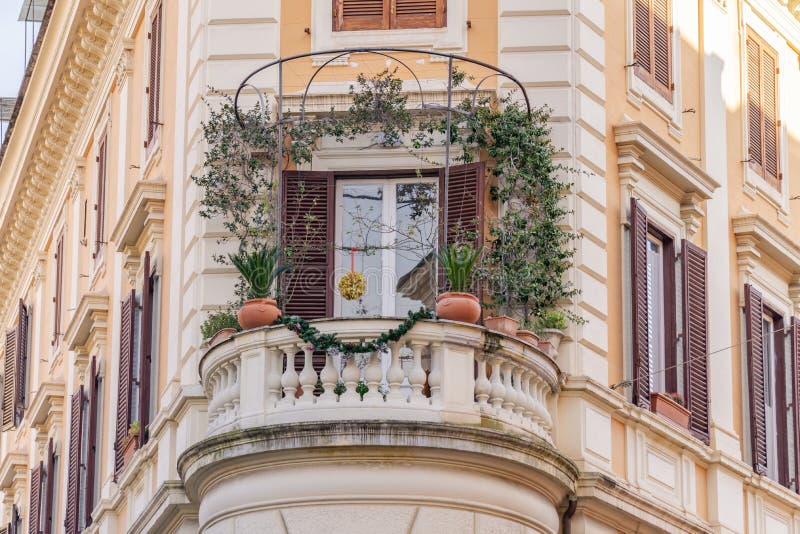 Italian Window with Open Wooden Shutters Stock Photo - Image of ...