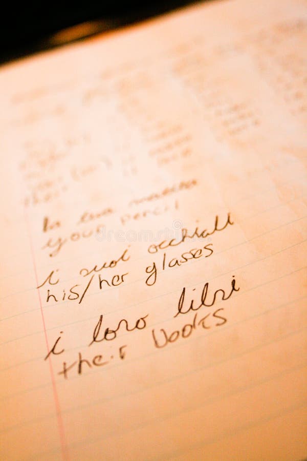 Italian Writing stock photo. Image of education, sentences - 6483782