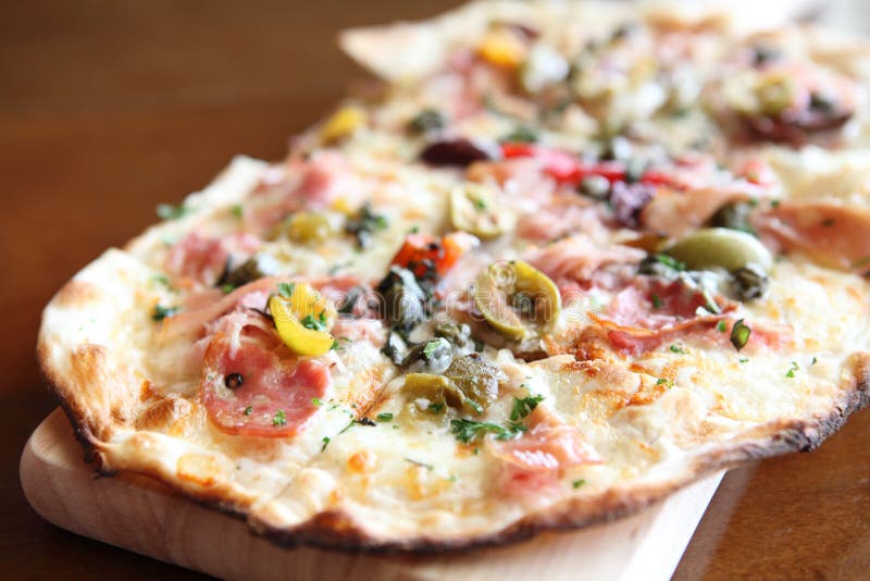 Italiano pizza stock photo. Image of board, baked, olives - 141576966