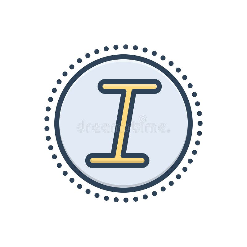 Color Illustration Icon for Italic, Font and Text Stock Illustration ...