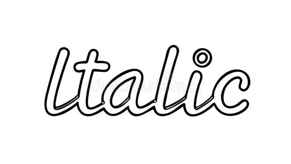 Italic Text Format Icon, Document Editing and Typography Tool, Vector ...