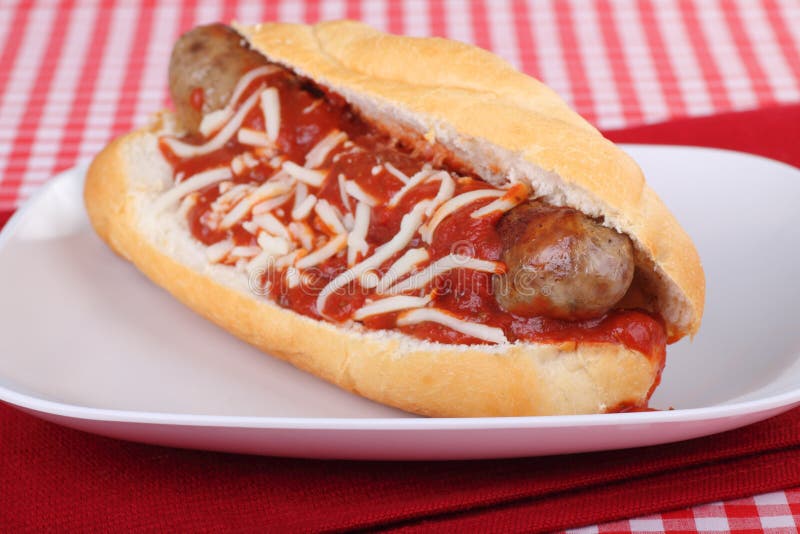 Italienisches Wurst-Sandwich Stockbild - Bild von wurst, sandwich: 17054911