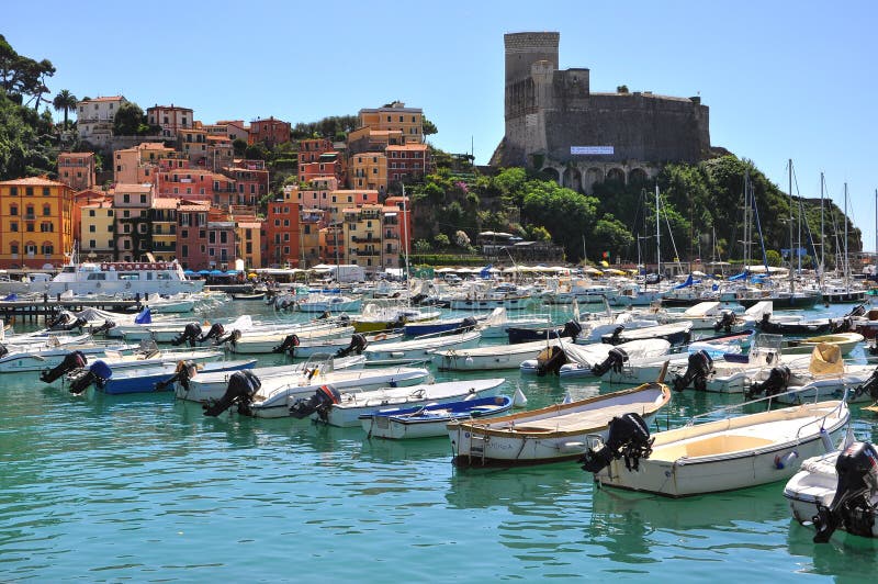 Lerici beach in Italy editorial photo. Image of country - 15499906