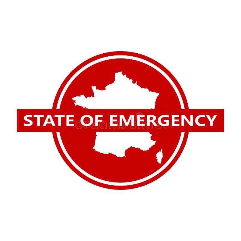 State of emergency stock illustration. Illustration of label - 176224710