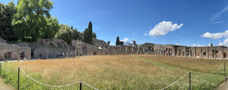 Panoramic View of Roman Barracks for Gladiators in Ancient Ruins of ...